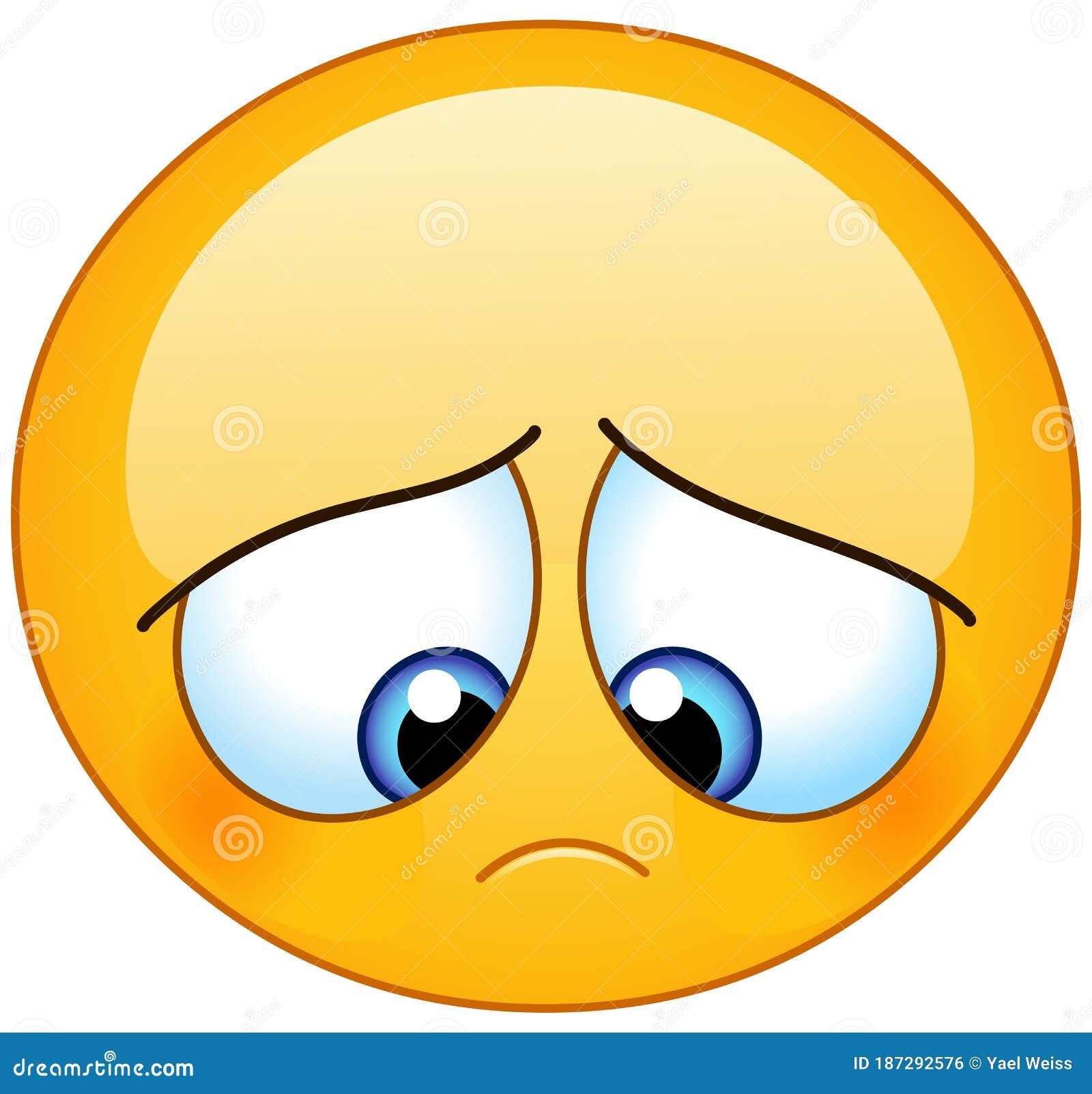 Somber emoticon vector illustratie. Illustration of illustratie - 187292576