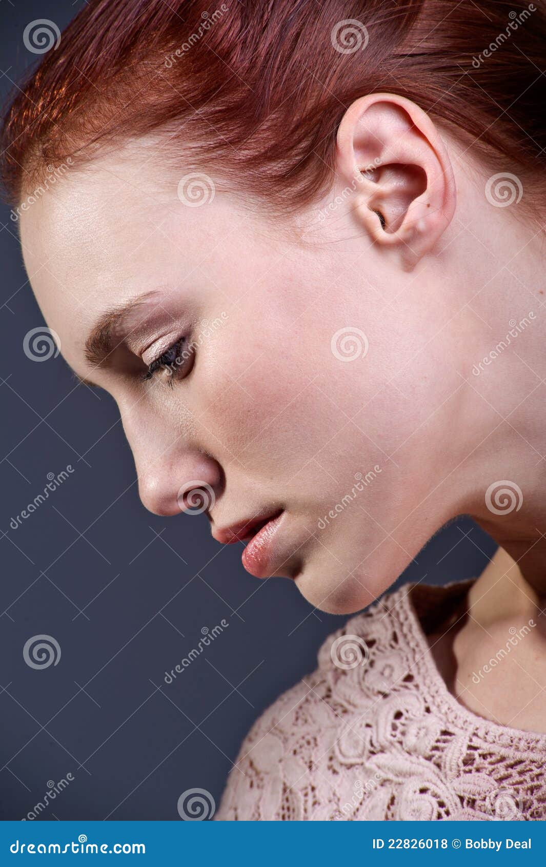 Somber Red Head stock photo. Image of expression, portrait - 22826018