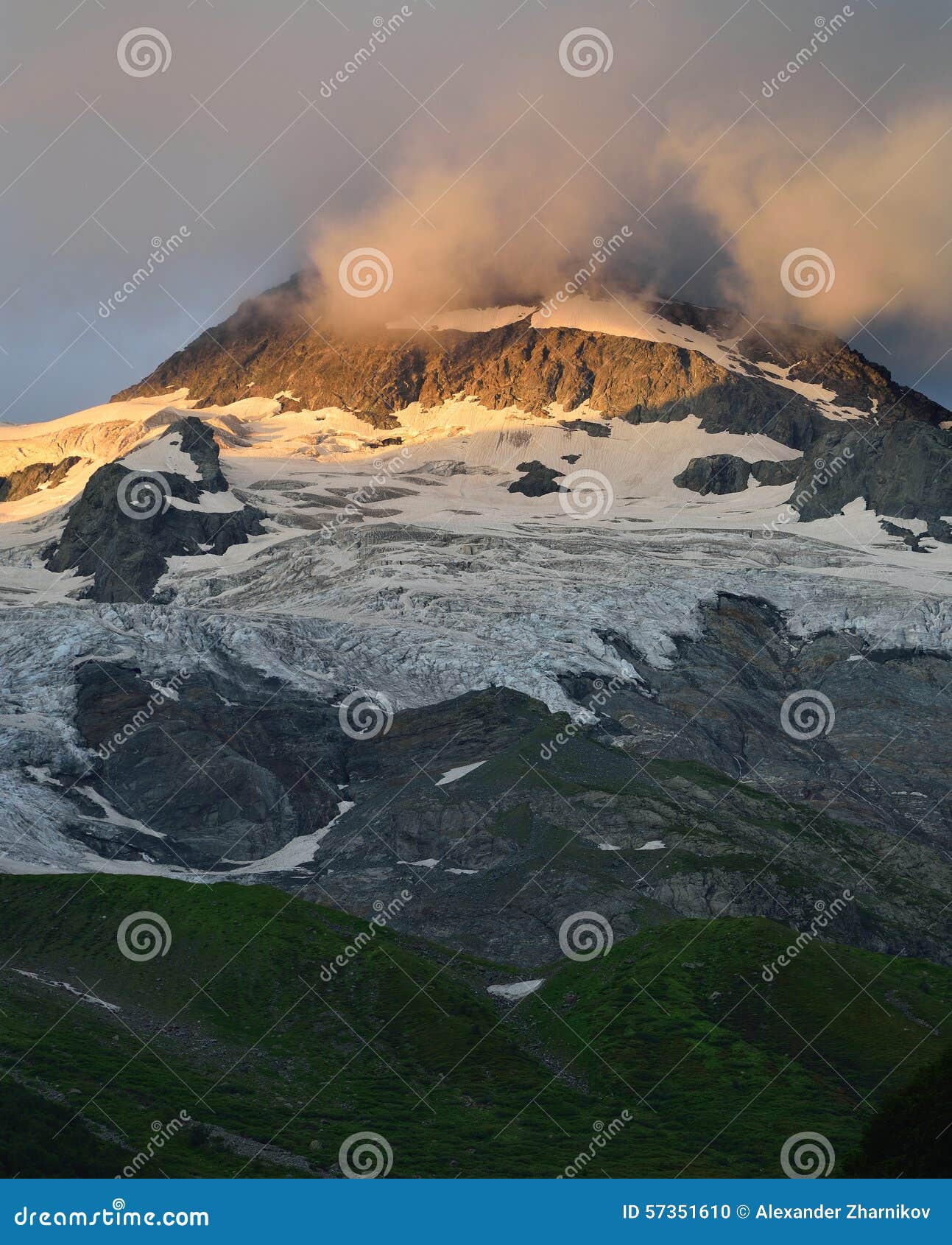 Somber sunset stock photo. Image of cloud, glacier, blue - 57351610