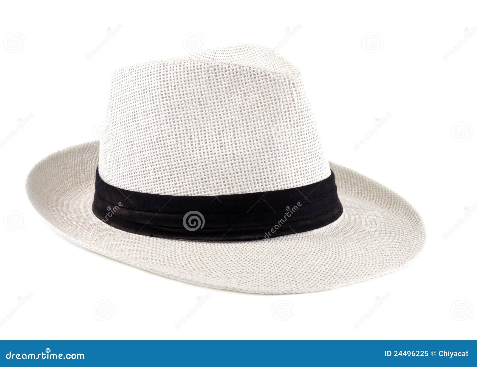 Sombrero Cubano Blanco Aislado Imagen de archivo - Imagen de cinta ...