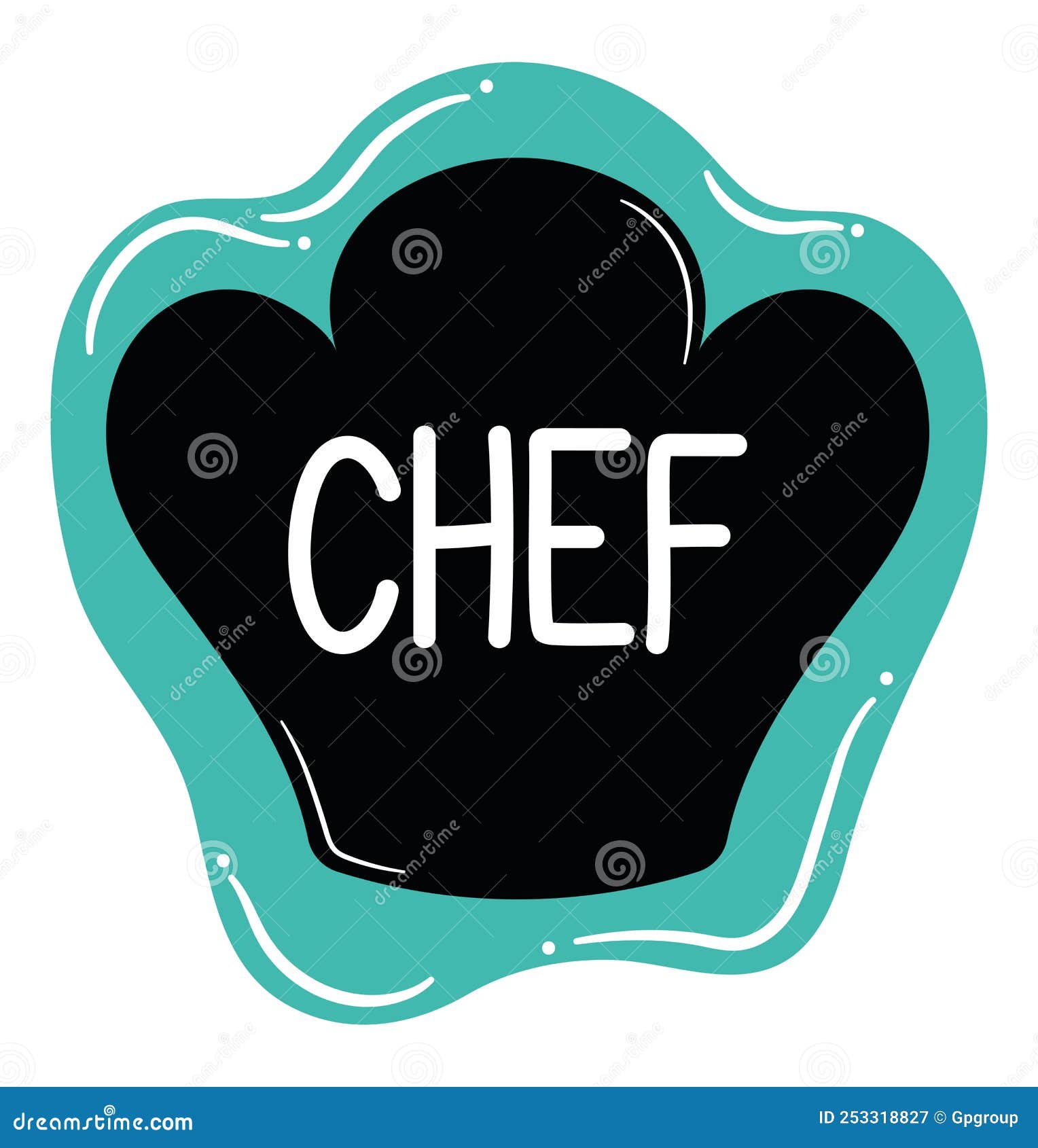 Sombrero de chef y letras ilustración del vector. Ilustración de ...