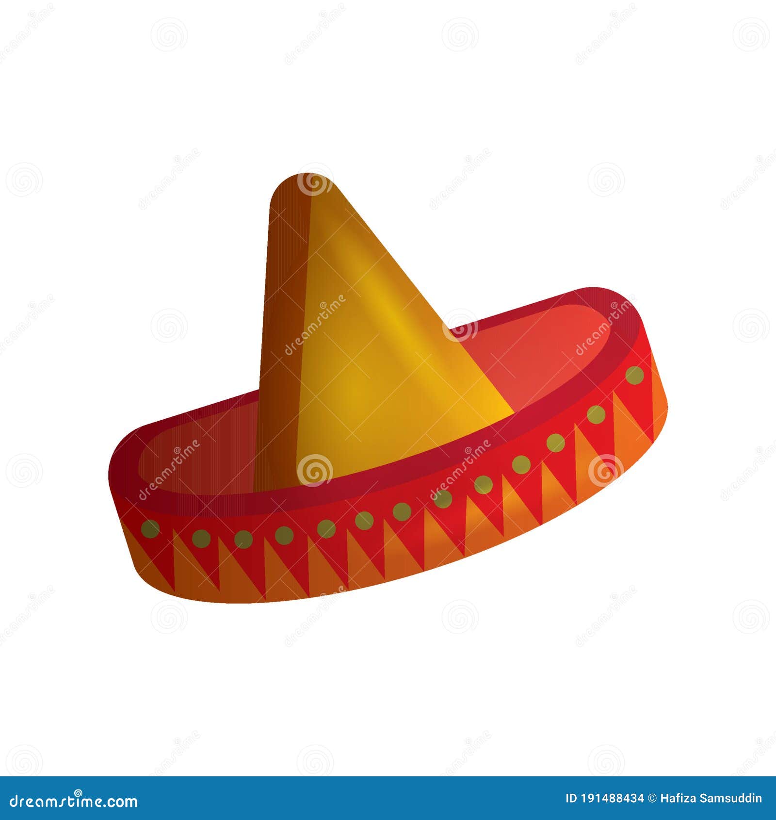 Sombrero Hat. Vector Illustration Decorative Design Stock Vector ...