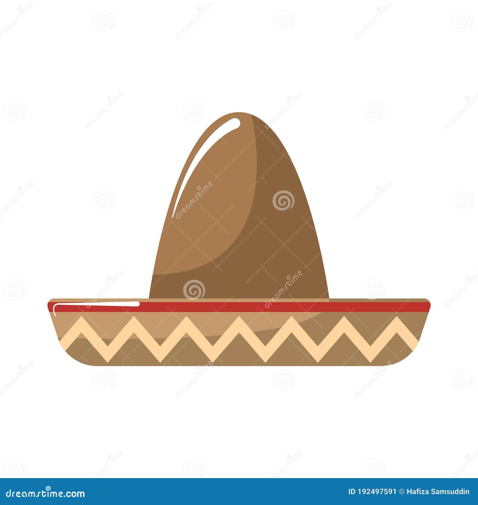 Sombrero Hat. Vector Illustration Decorative Design Stock Vector ...