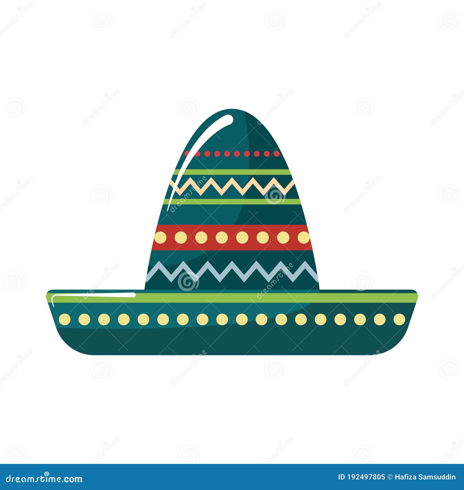 Sombrero Hat. Vector Illustration Decorative Design Stock Vector ...