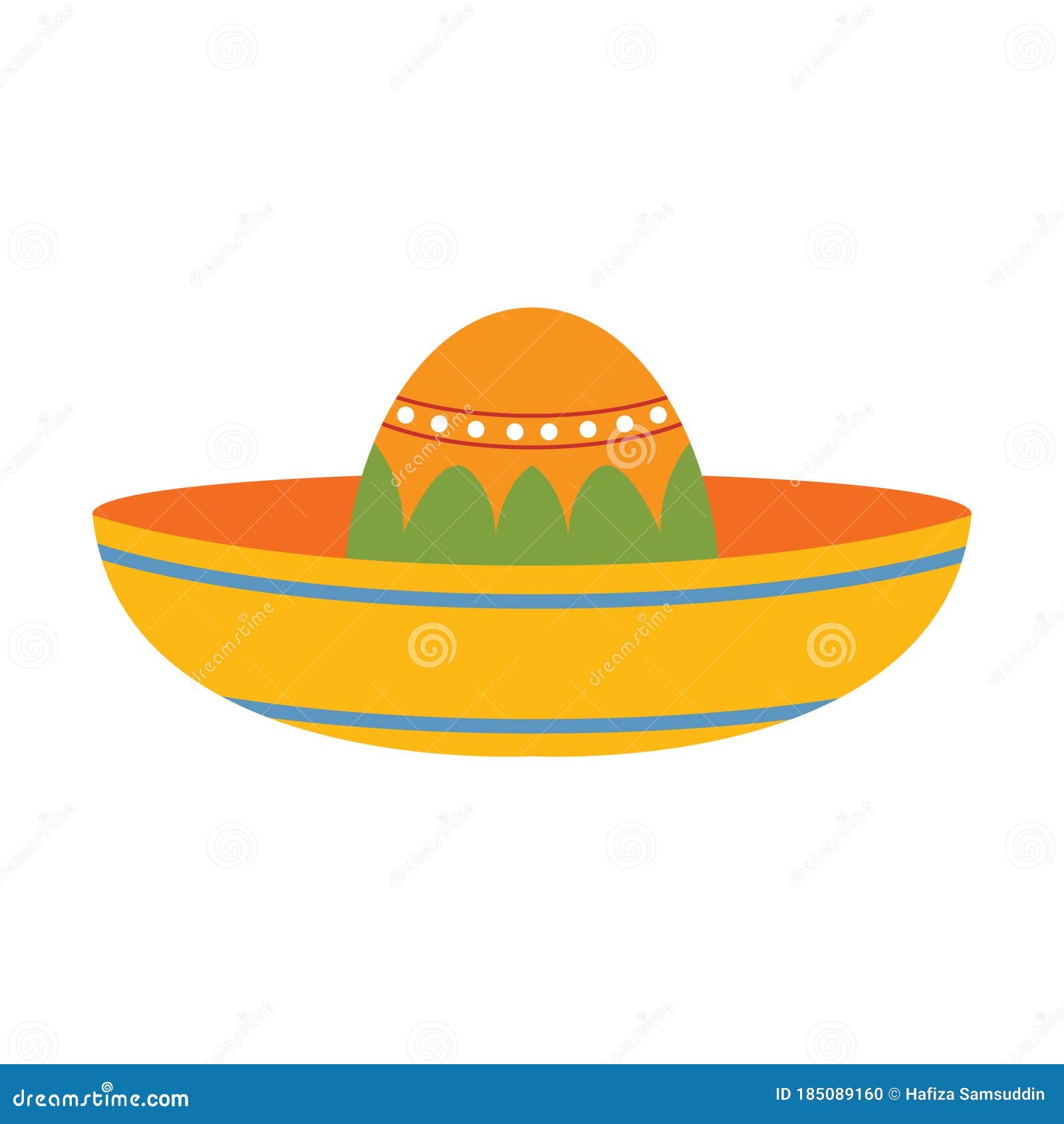 Sombrero Hat. Vector Illustration Decorative Design Stock Vector ...