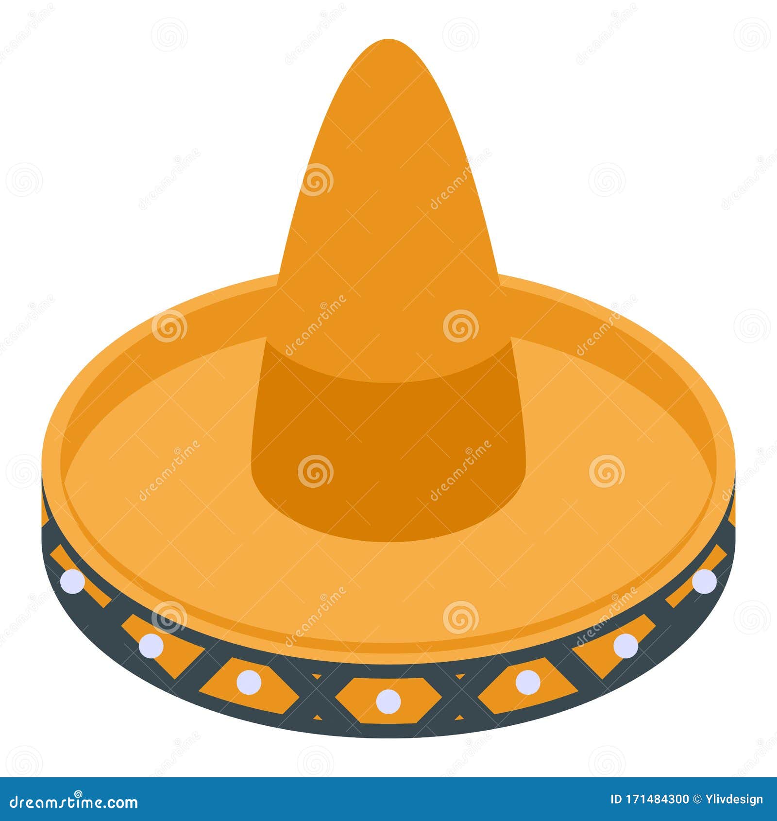 Sombrero Icon, Isometric Style Stock Vector - Illustration of latin ...
