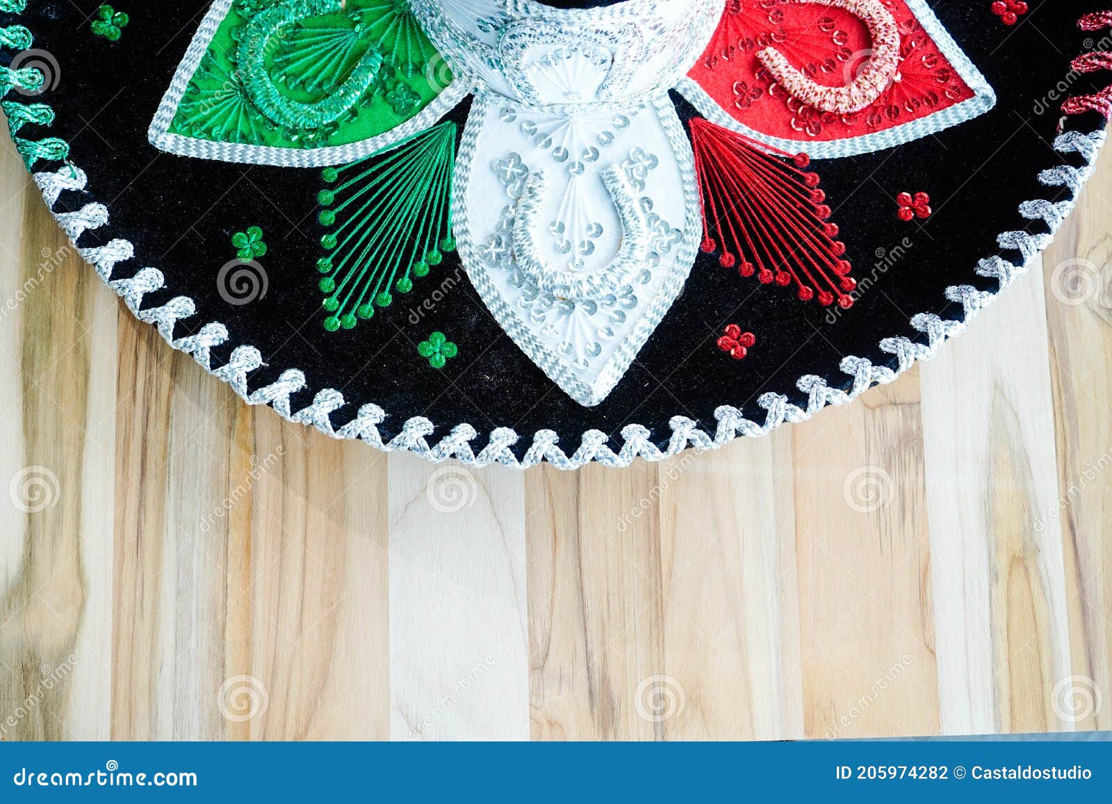 Sombrero with Mexican Flag Colors Stock Photo - Image of decoration ...