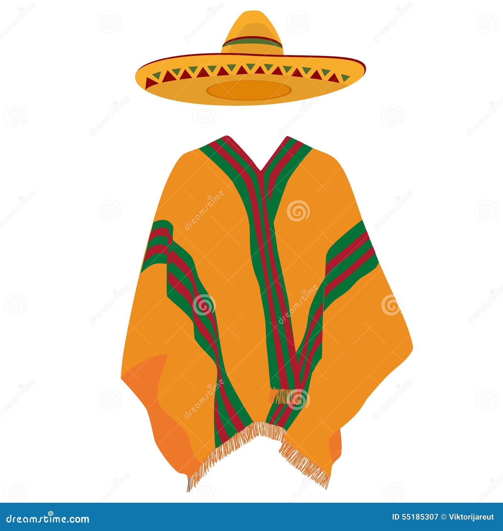 Mexican Poncho Pattern Vector