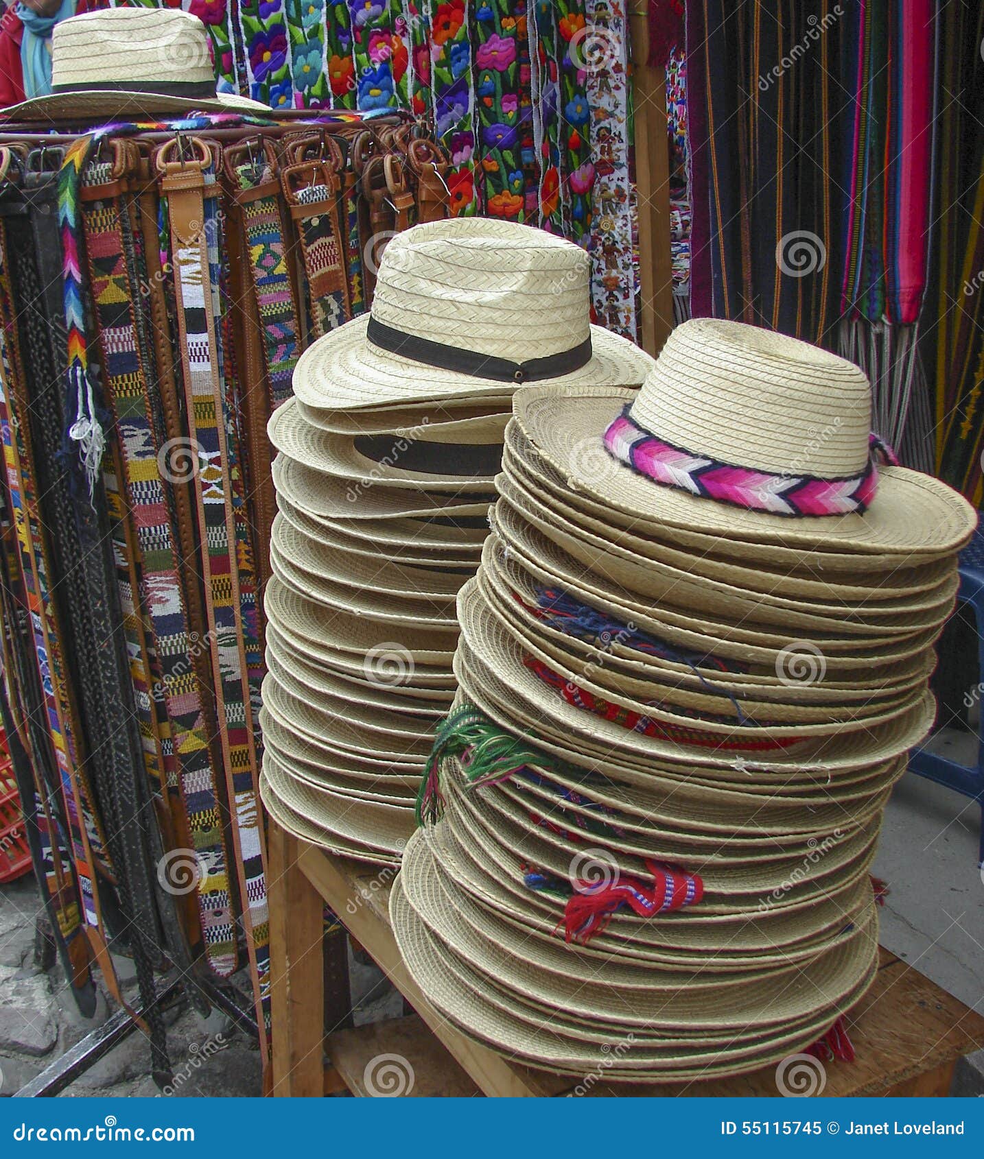 Sombreros En El Mercado De Guatemala Imagen de archivo - Imagen de ...
