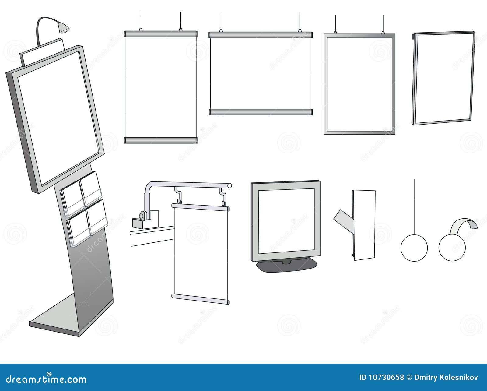 Some Advertising Designs on a White Background Stock Illustration ...