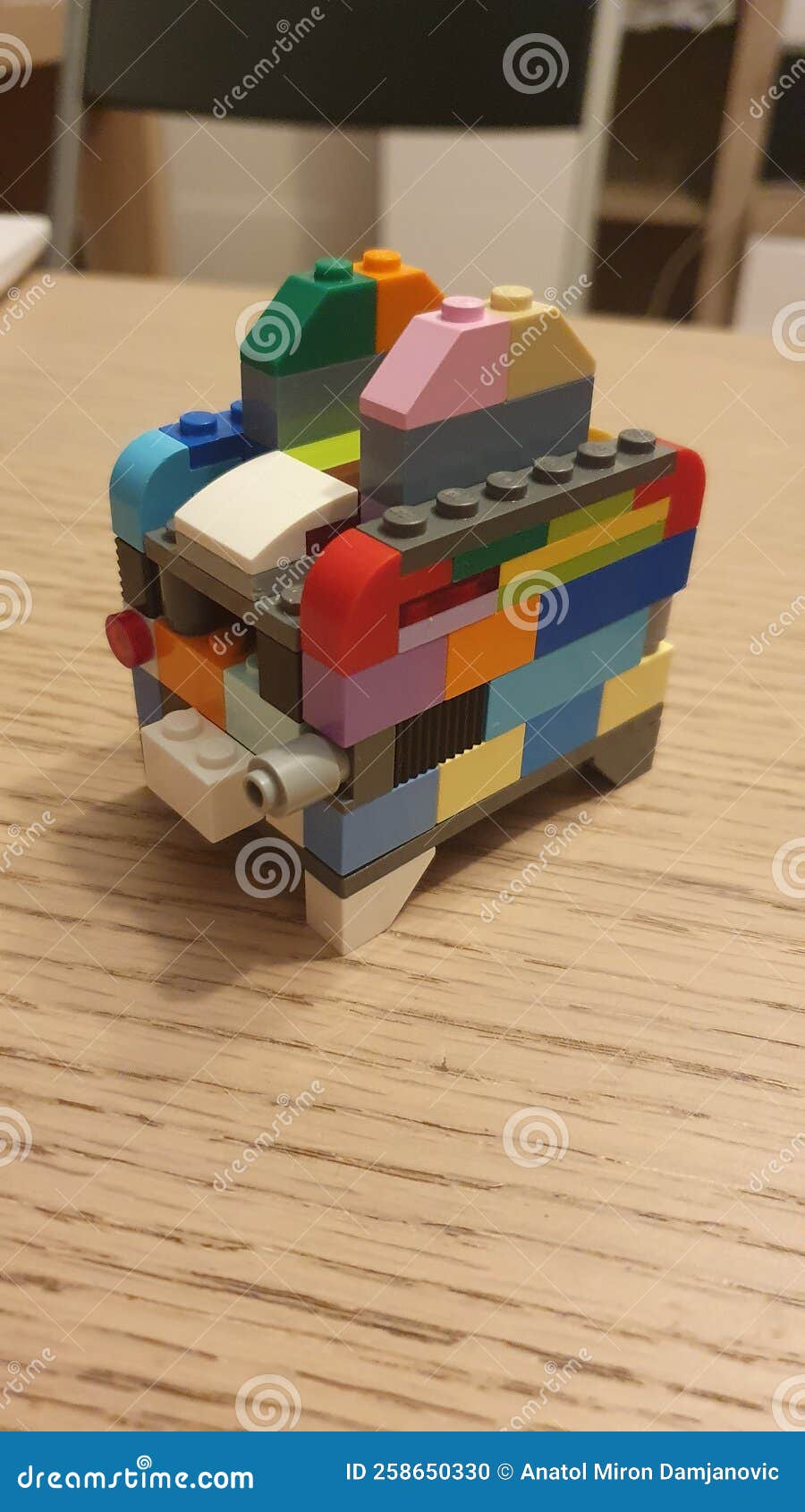 Lego Toy Structure Made by a Little Kid Stock Photo - Image of ...