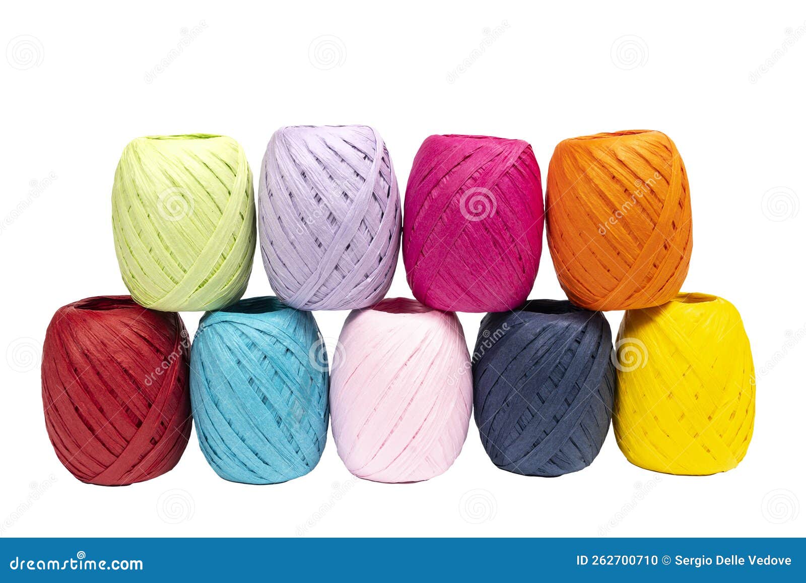 Balls of colored raffia stock photo. Image of raffia - 262700710