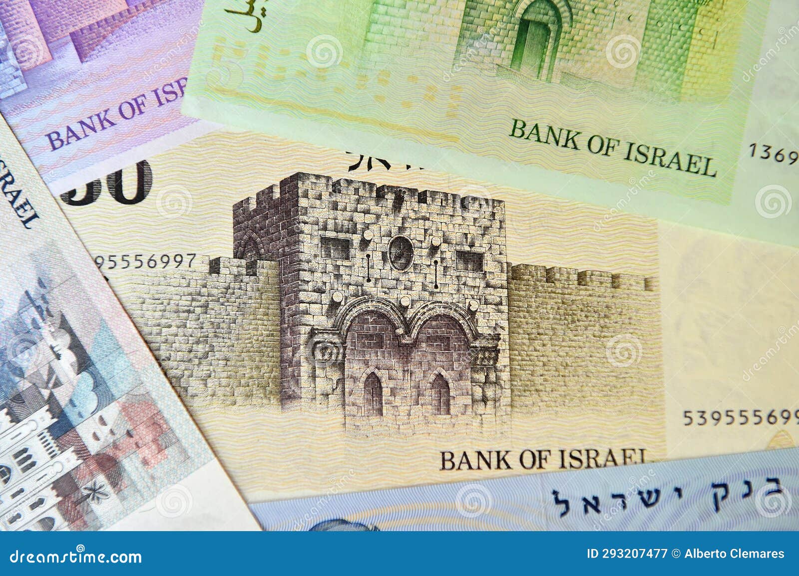 Some banknotes from Israel stock image. Image of israel - 293207477