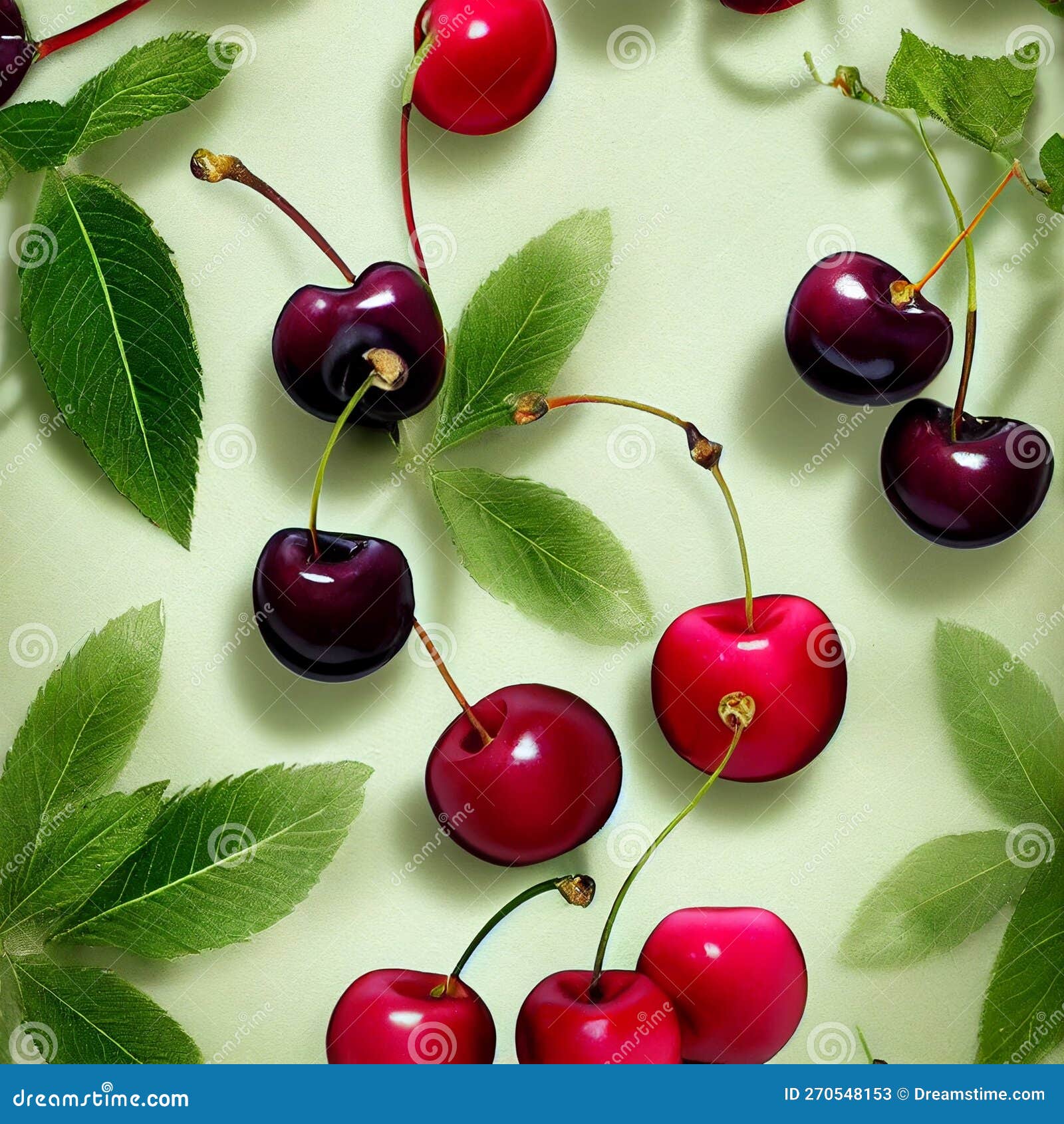 Some Beautiful Cherries are on the Table Stock Illustration ...