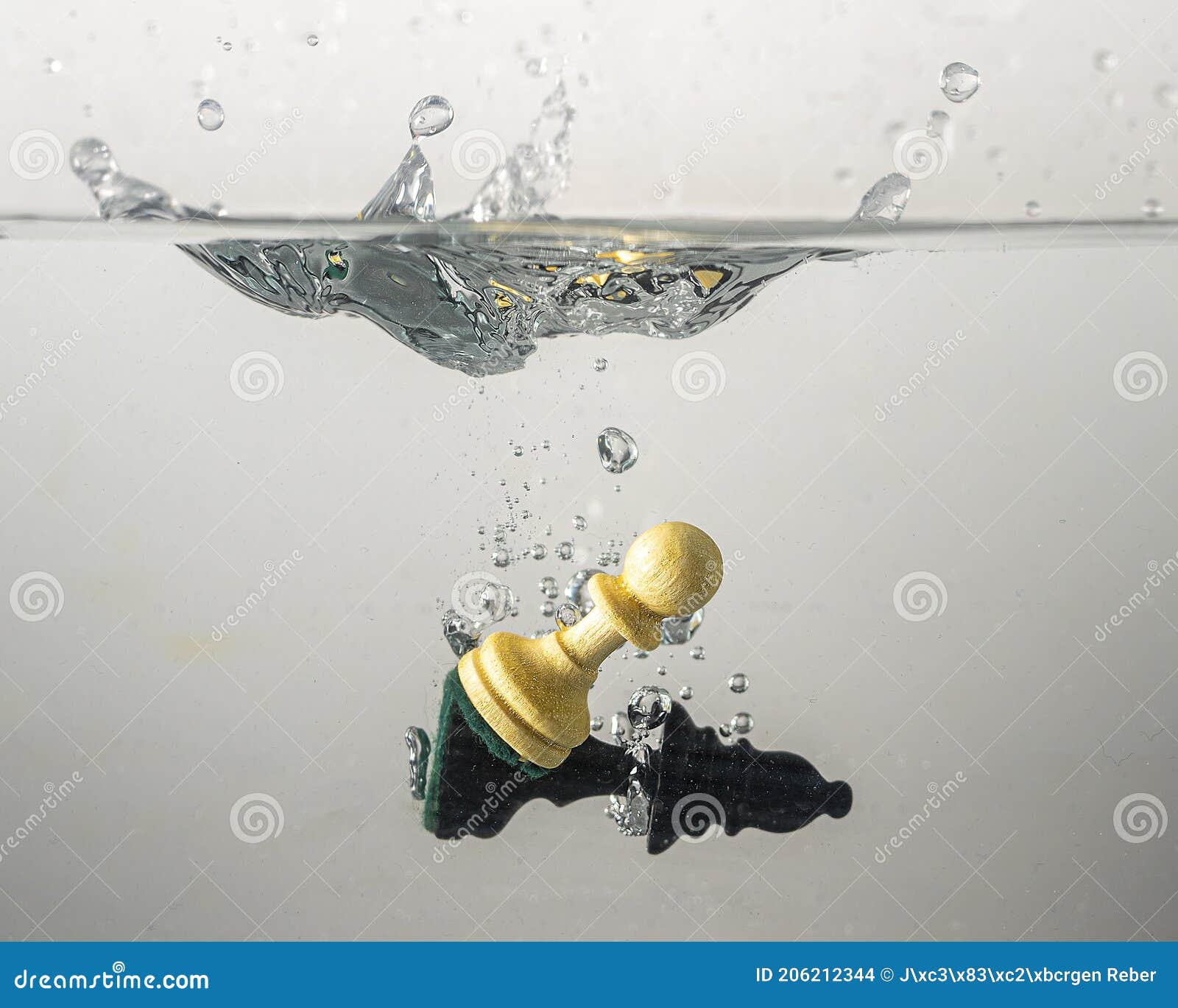 Chess Piece Drop in Water with a Splash Stock Photo - Image of white ...