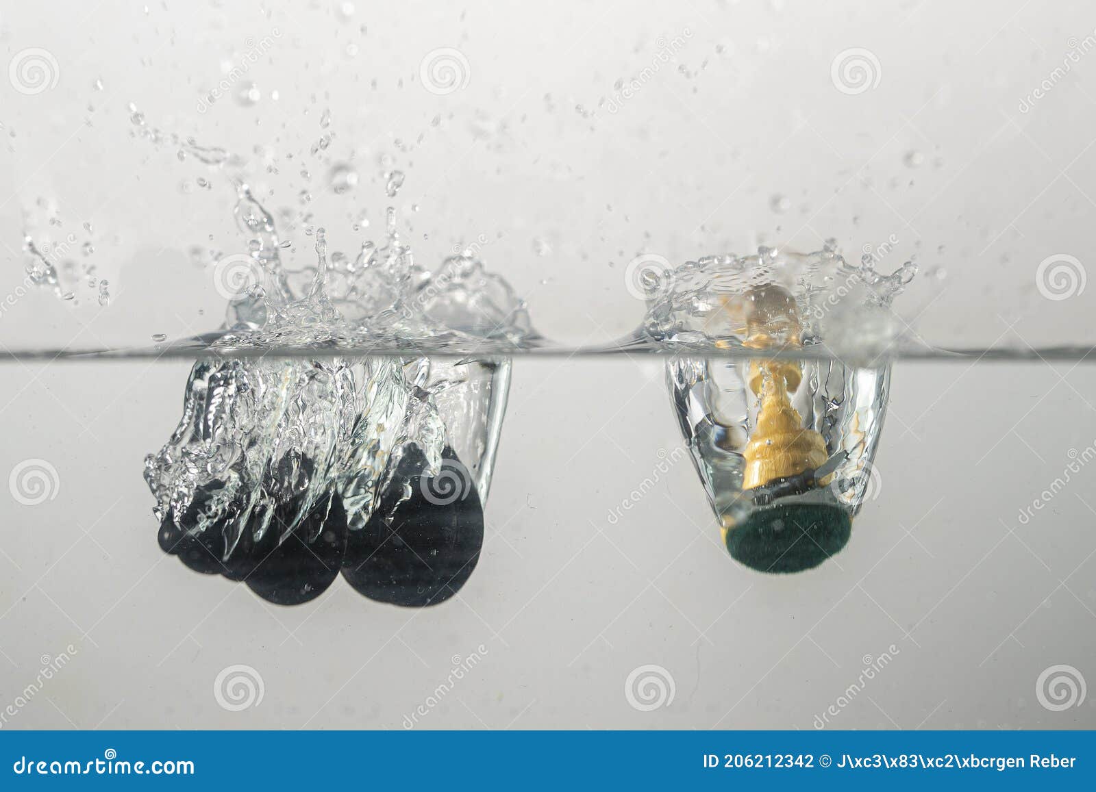 Chess Piece Drop in Water with a Splash Stock Photo - Image of hand ...