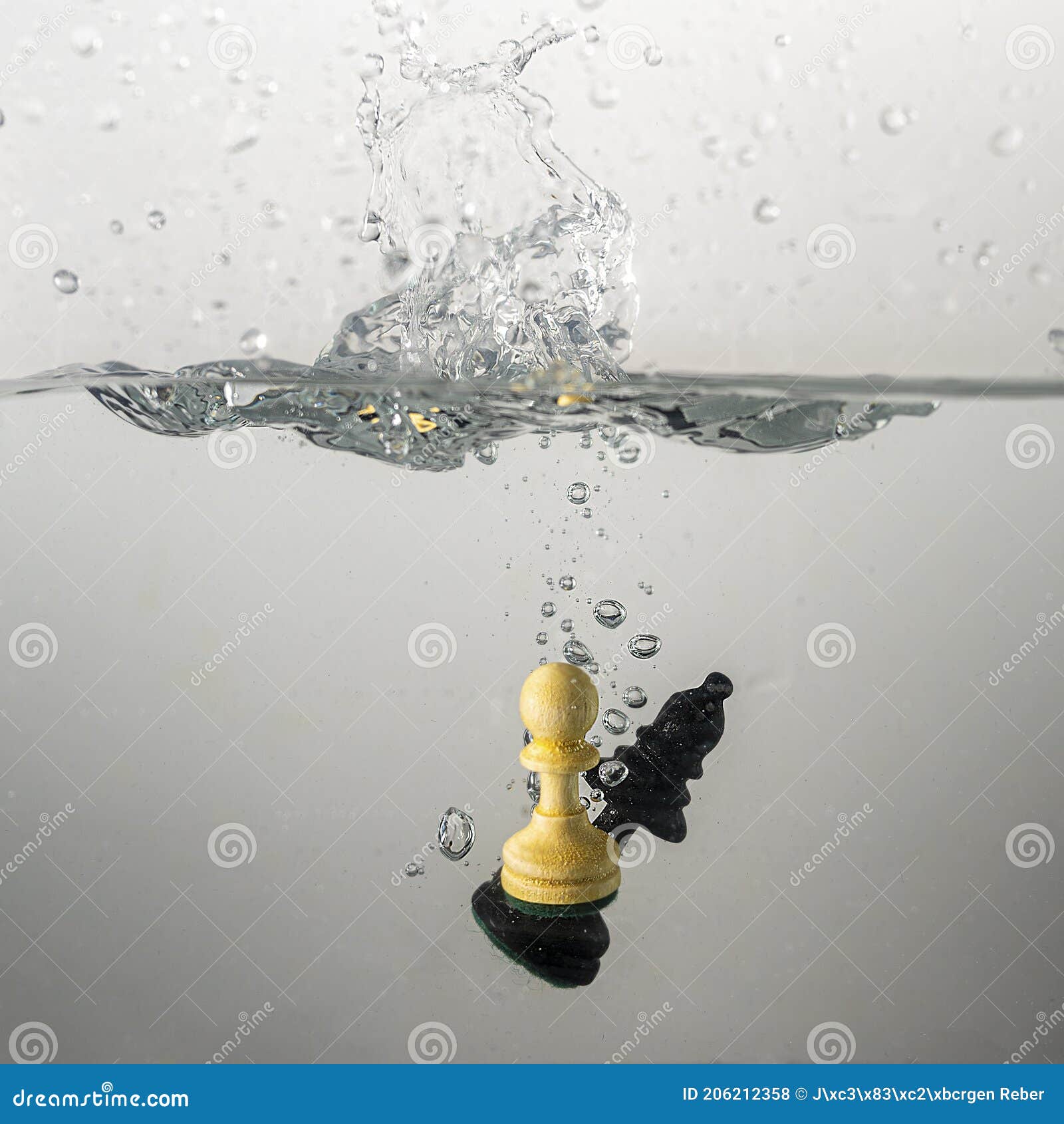 Chess Piece Drop in Water with a Splash Stock Photo - Image of game ...