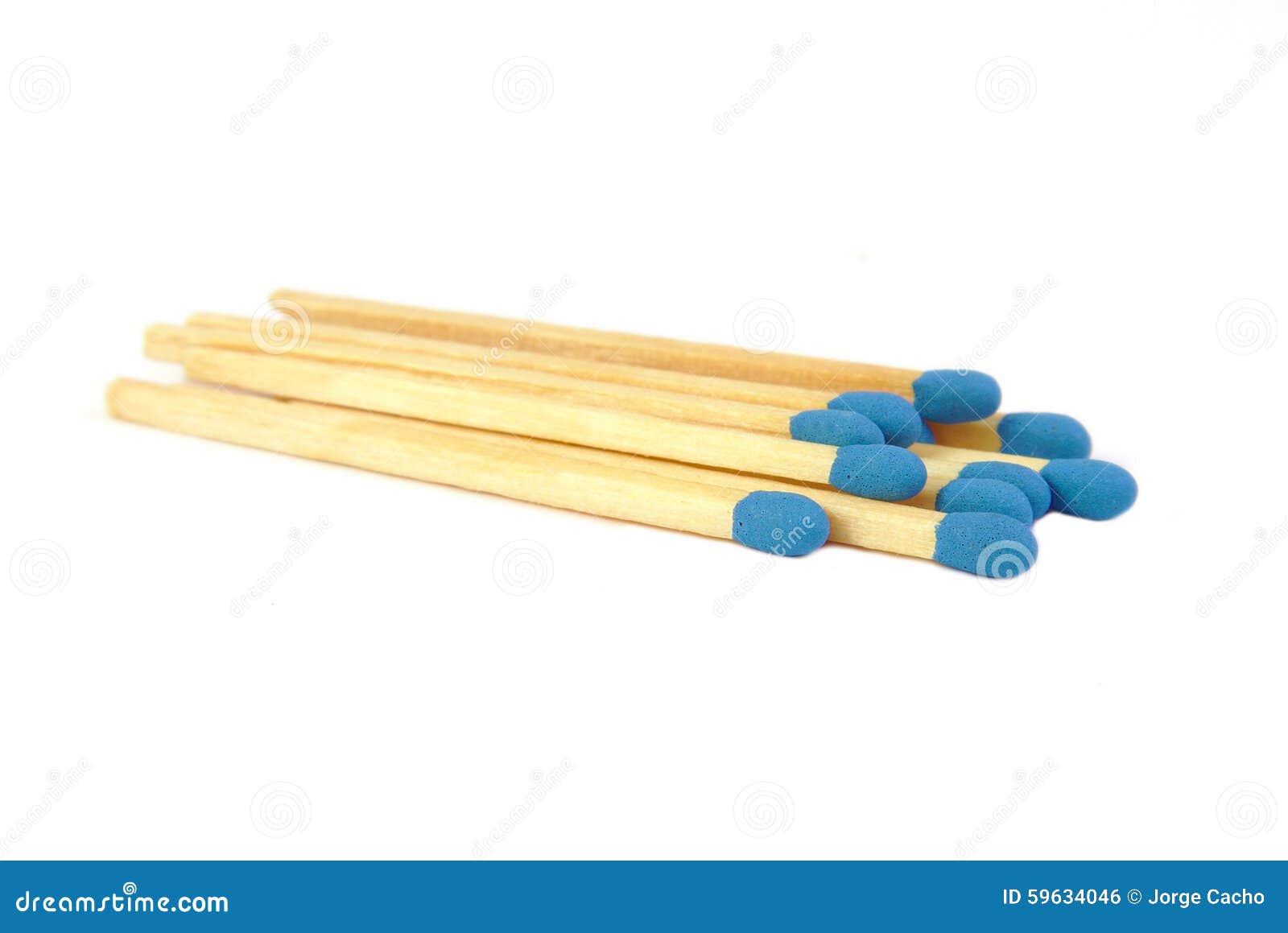 Some Blue Matches Isolated on White Background Stock Photo - Image of ...