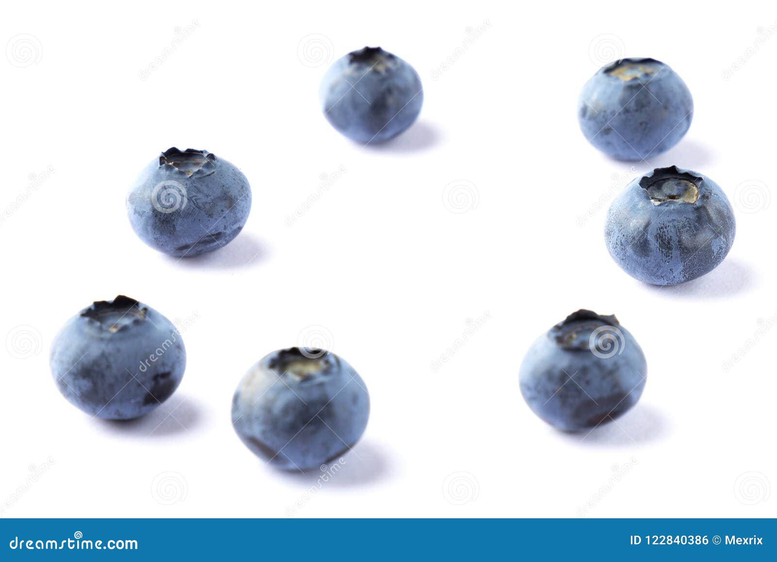Blueberry Berries on the White Stock Photo - Image of diet, berry ...