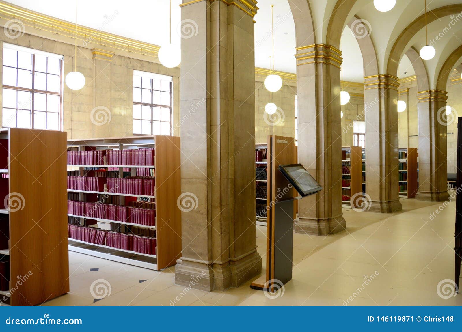 Manchester central library editorial photo. Image of gilt - 146119871