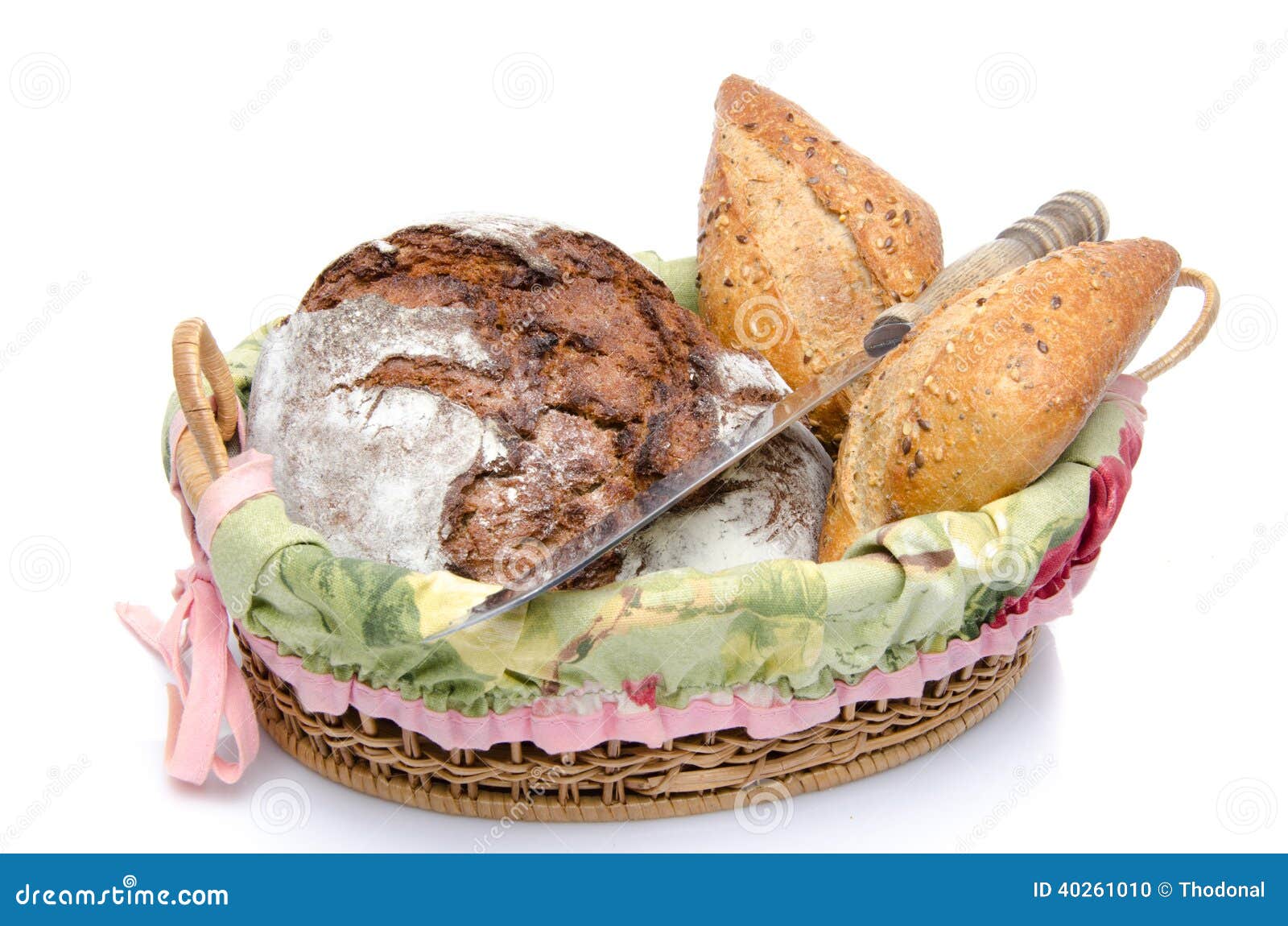 Some breads in a basket stock photo. Image of breadbasket - 40261010