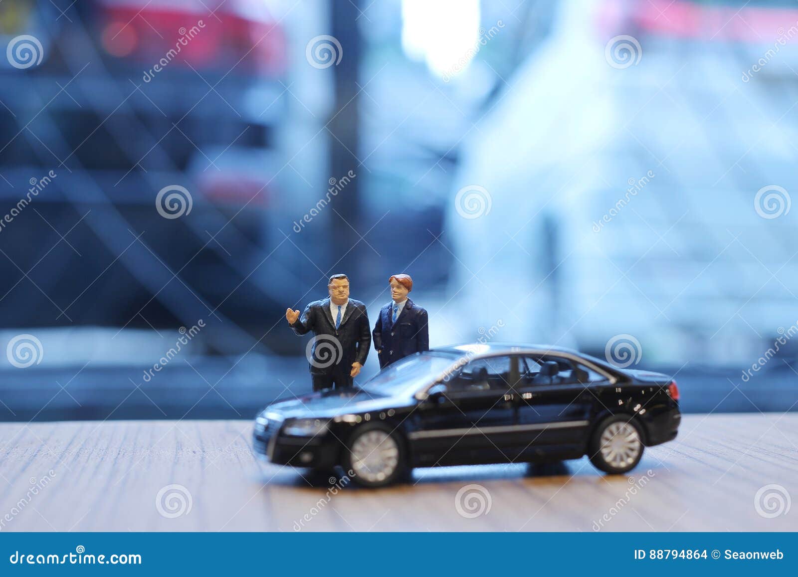 Some Busines People with One Car Stock Photo - Image of rich, guide ...