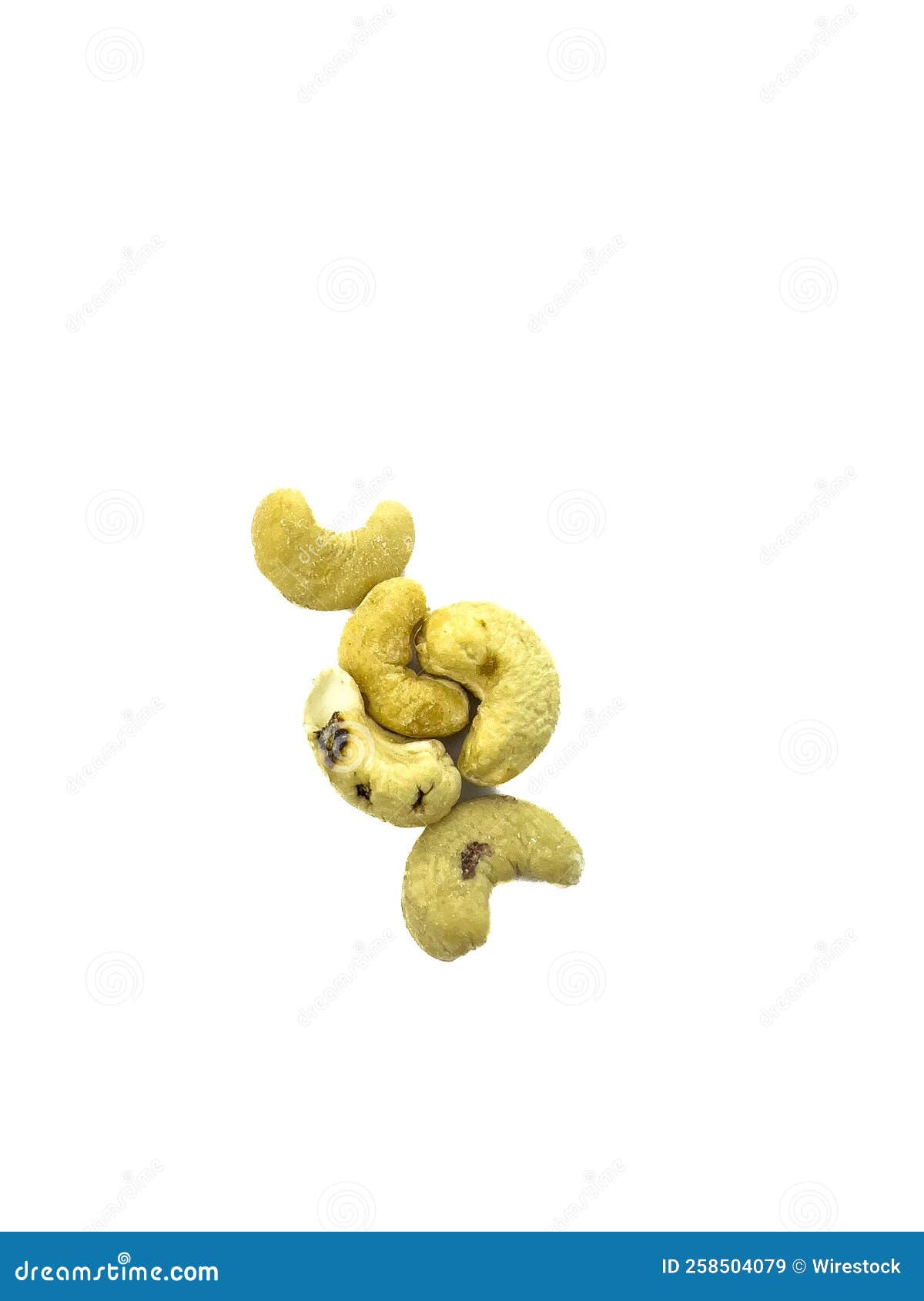 Cashew Nuts Isolated on a White Background Stock Image - Image of ...
