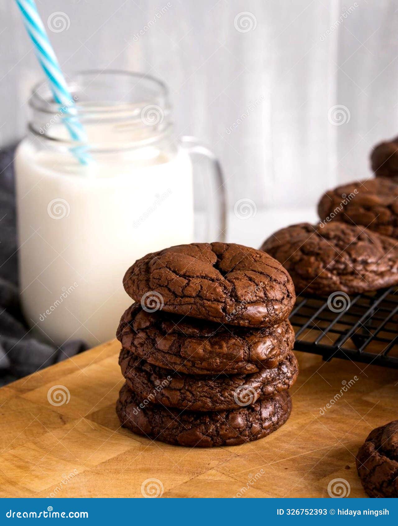Some Chocolate Cracker Cookies Stock Image - Image of delicious ...