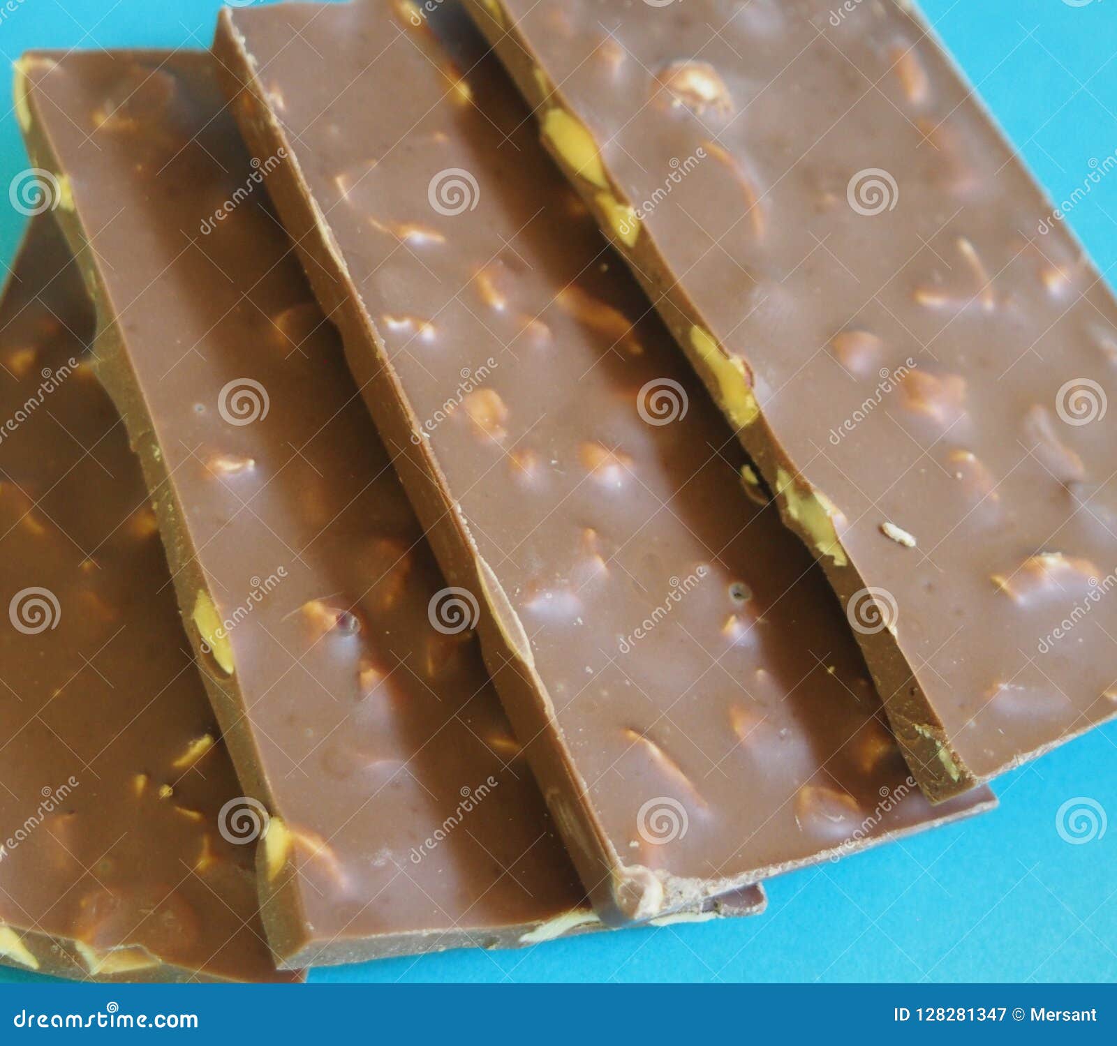 Some Chocolate with Hazelnut Stock Image - Image of dessert, sugar ...