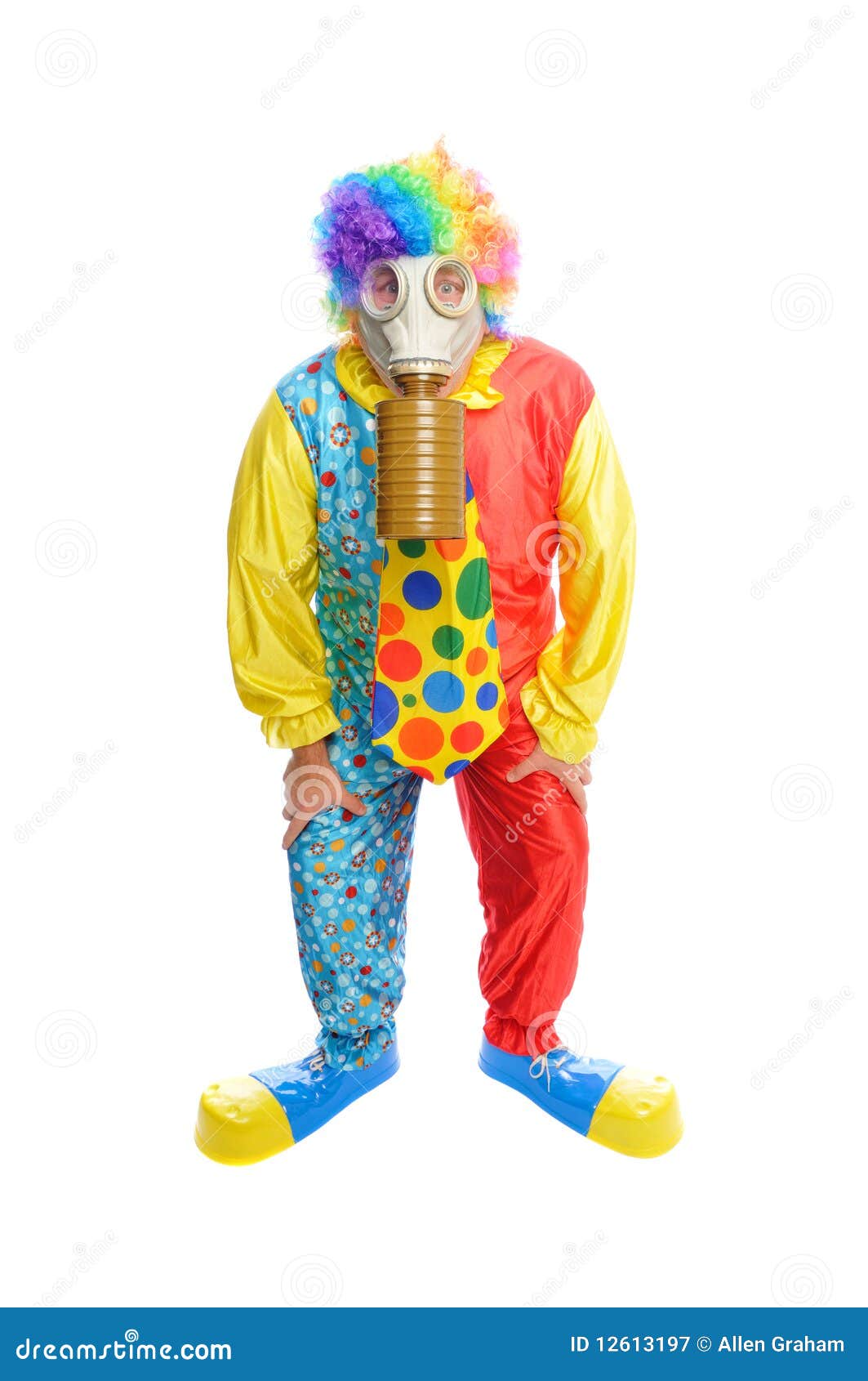 Some Clown Wearing a Gas Mask Stock Image - Image of clown, isolated ...