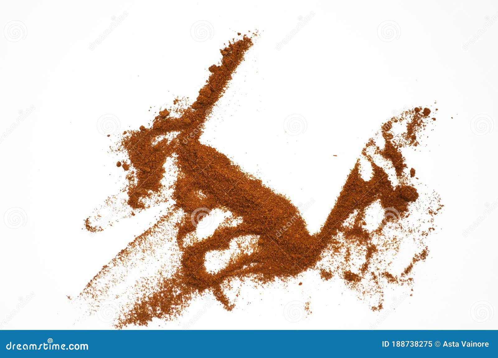 Some Coffe Powder on White Background Stock Image - Image of grain ...