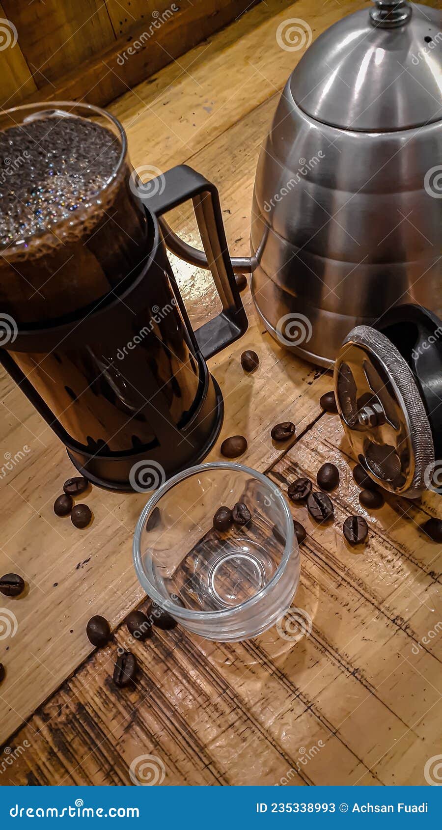 Some Coffee Beans and a Cup of Ready-made Coffee Stock Image - Image of ...