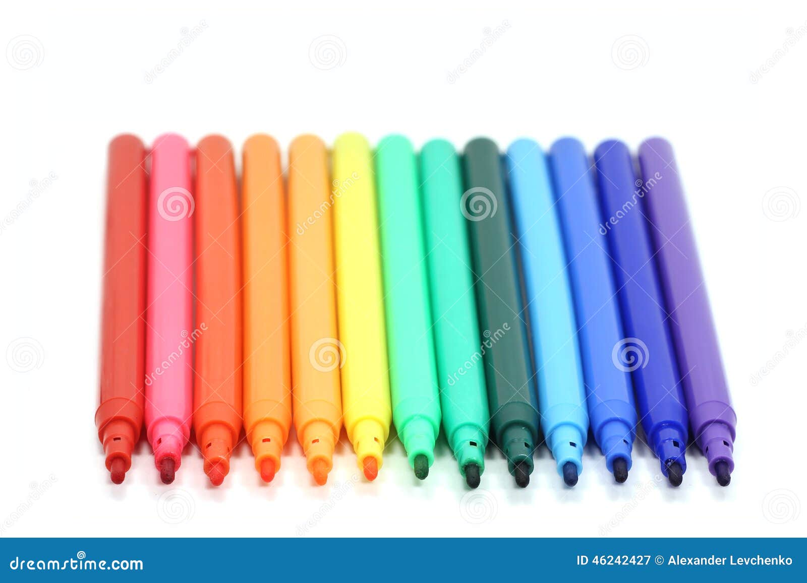 Some colored markers stock image. Image of colored, appliances - 46242427