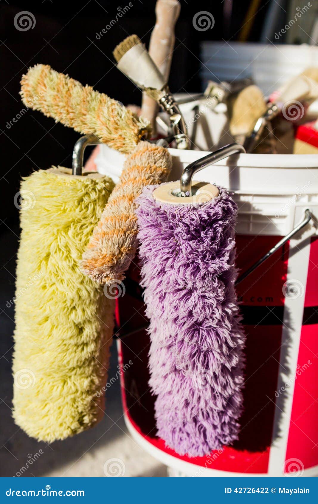 Paint Rollers With Color Wheel Hues Royalty-Free Stock Photo ...