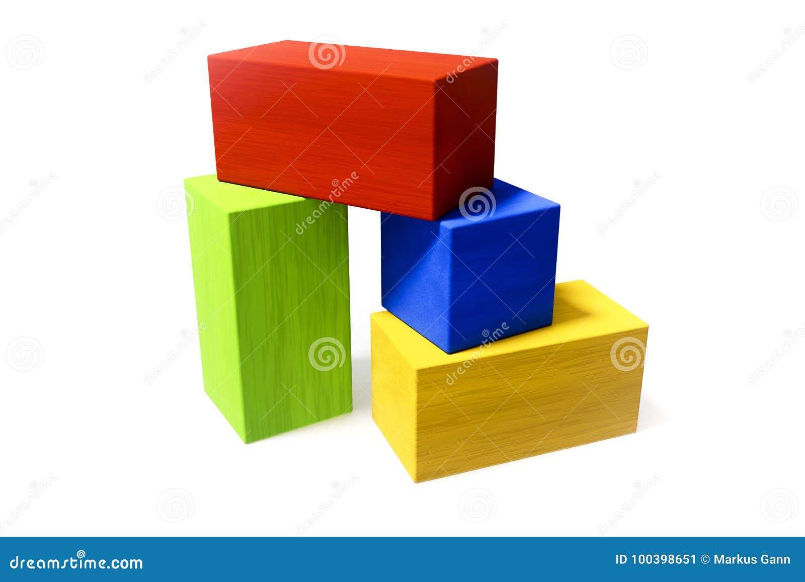 Some Colorful Building Blocks Stock Illustration - Illustration of ...