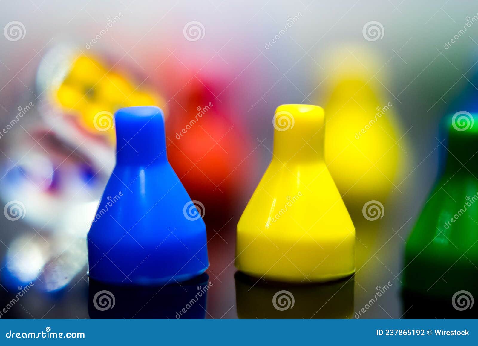 Some Colorful Token in a Black Surface Stock Photo - Image of play ...