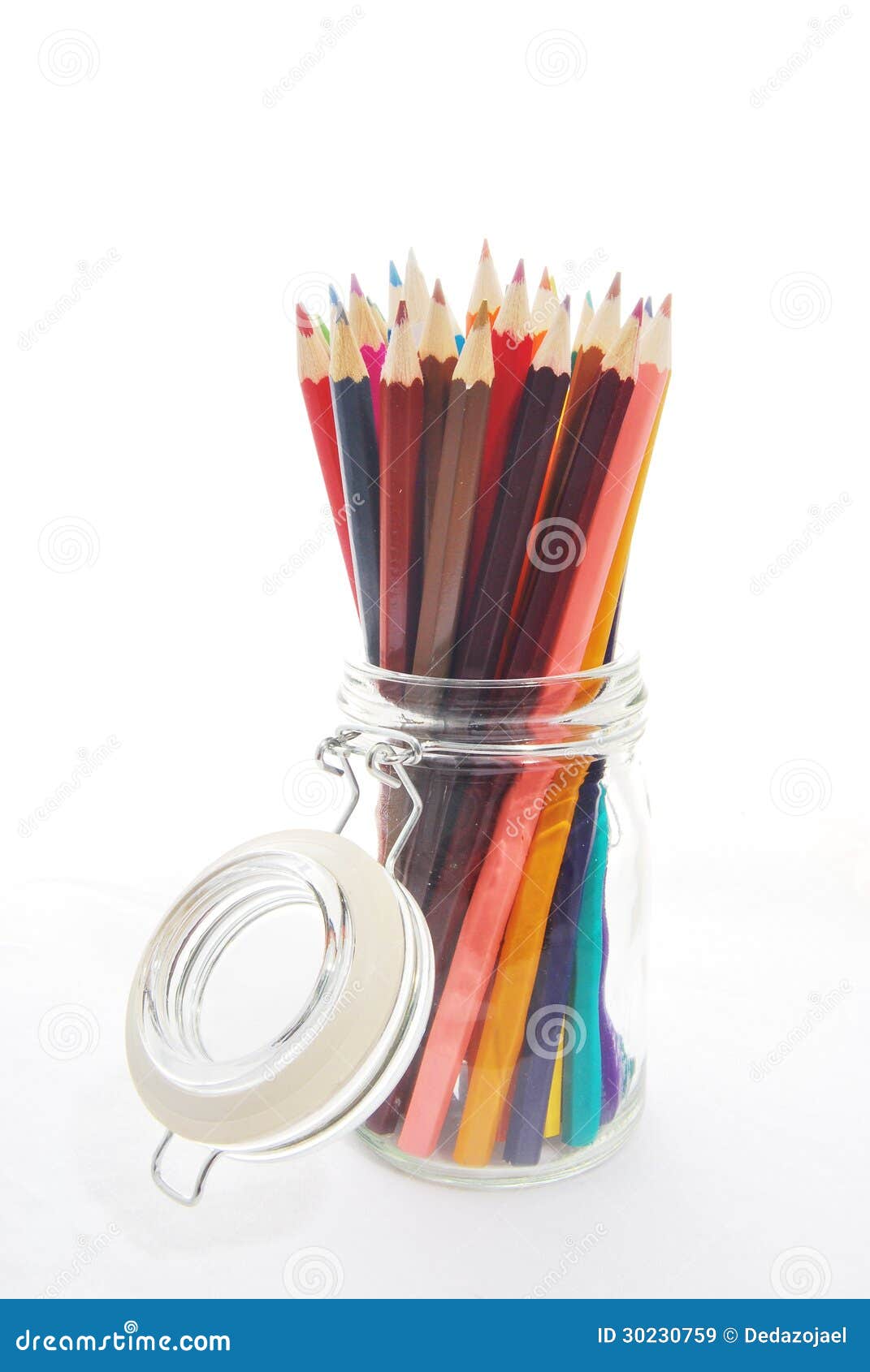Pencils in a jar stock image. Image of craft, color, create - 30230759