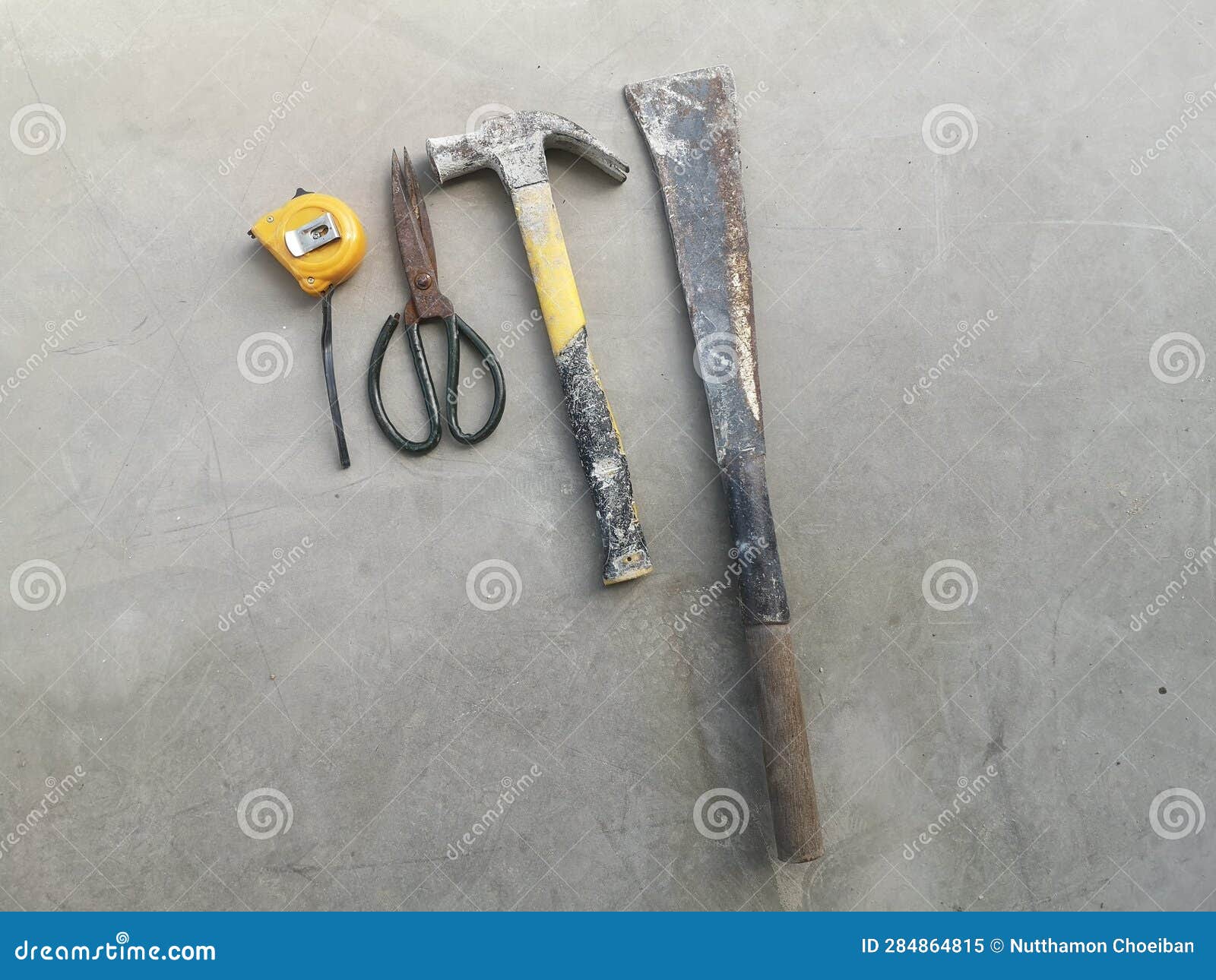 Some Common Tools Used for Home Repairs and Handyman Work. Stock Image ...