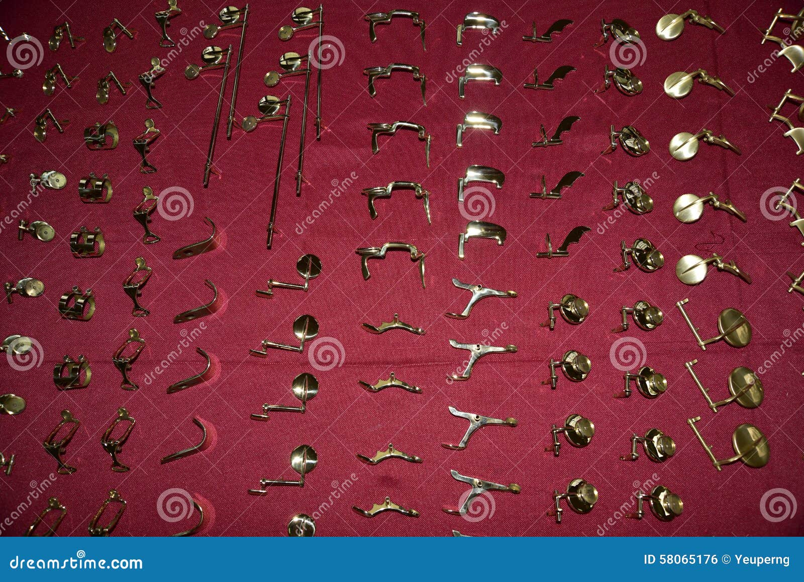 Some Component Parts of Saxophone. Stock Photo - Image of copperluster ...
