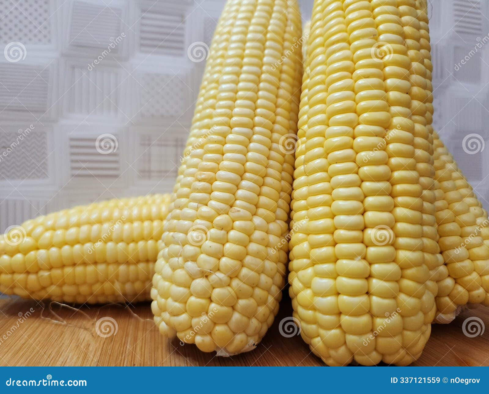 Some Corns on the Wood Surface Stock Image - Image of natural ...