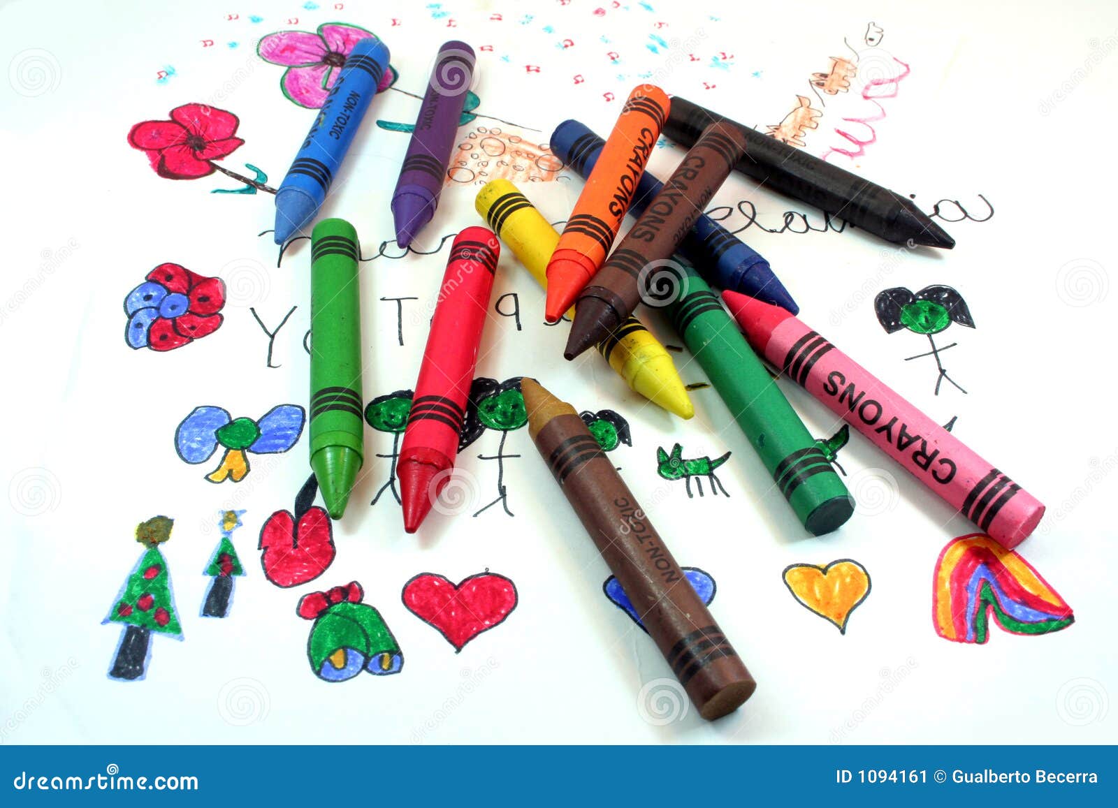 Some Crayons stock image. Image of paint, colorful, blue - 1094161