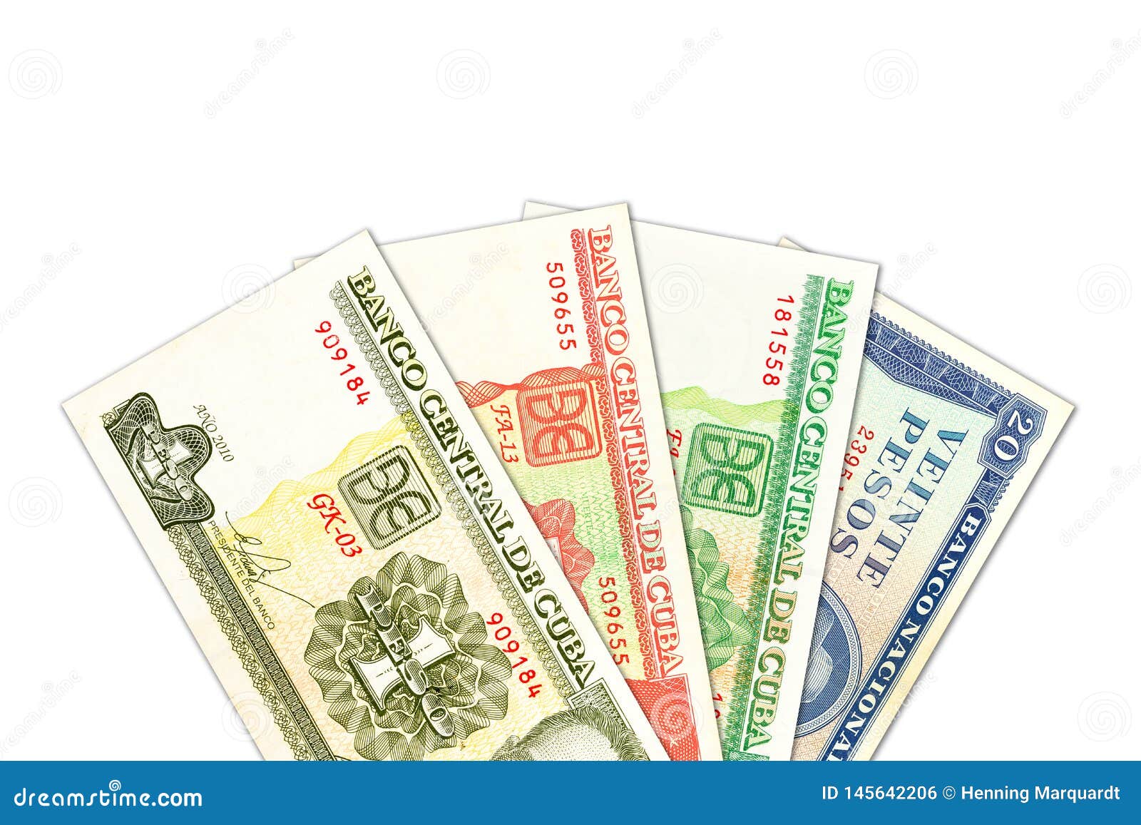 Some Cuban Peso Banknotes with Copyspace Stock Photo - Image of close ...