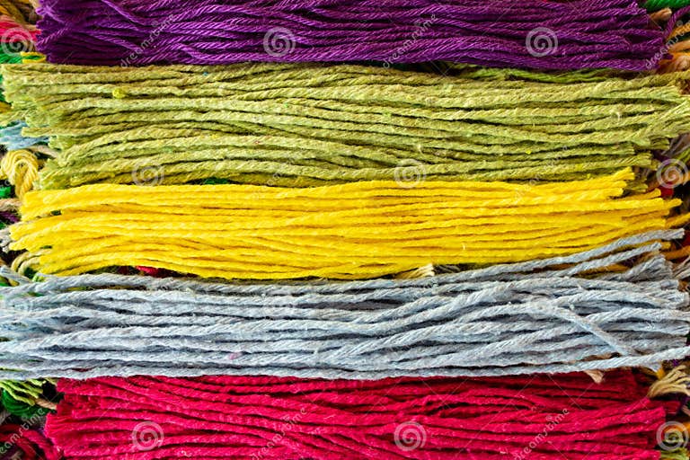 Some Colored Threads Cut for the Job. Stock Photo - Image of fashion ...