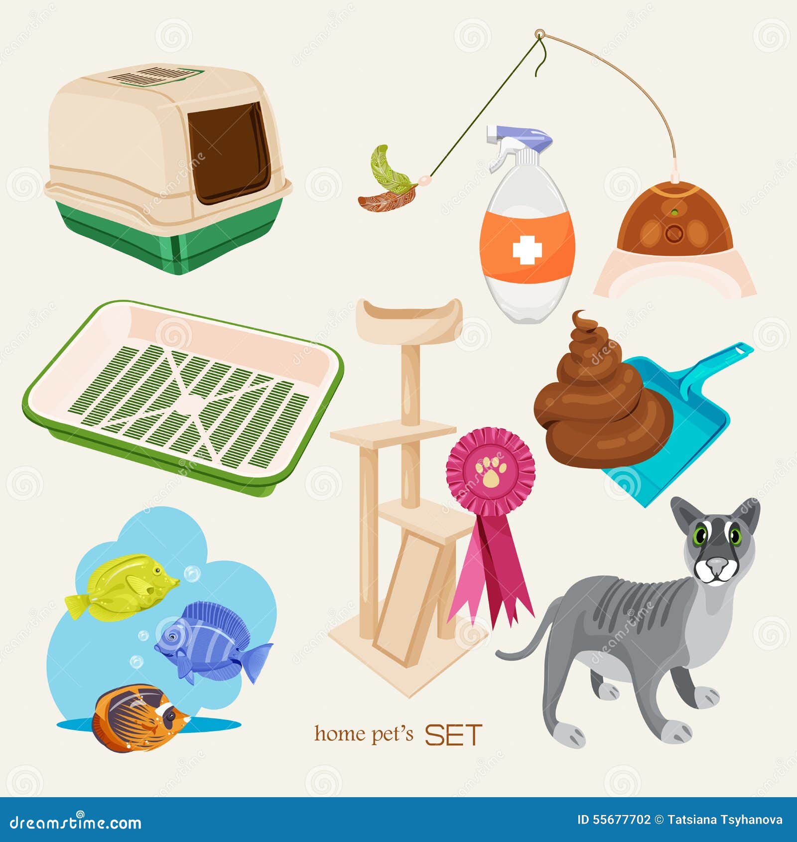 Some Cute Vector Stuff for Pets Stock Vector - Illustration of leash ...