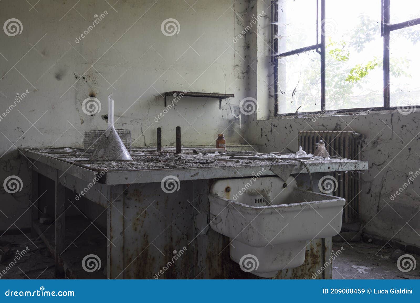 Details of an Abandoned Laboratory Stock Image - Image of idle, dust ...