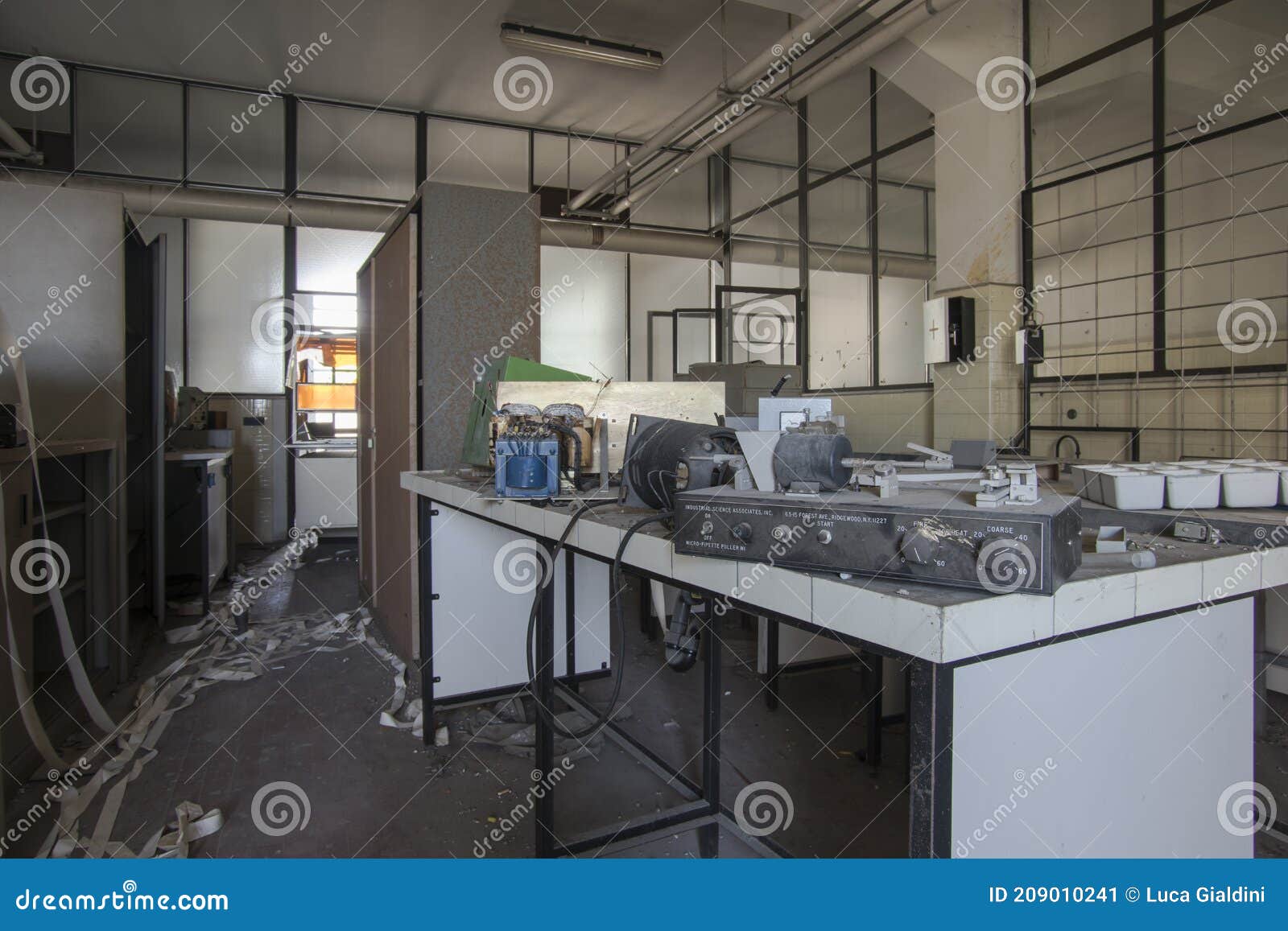 Details of an Abandoned Laboratory Stock Image - Image of closet ...