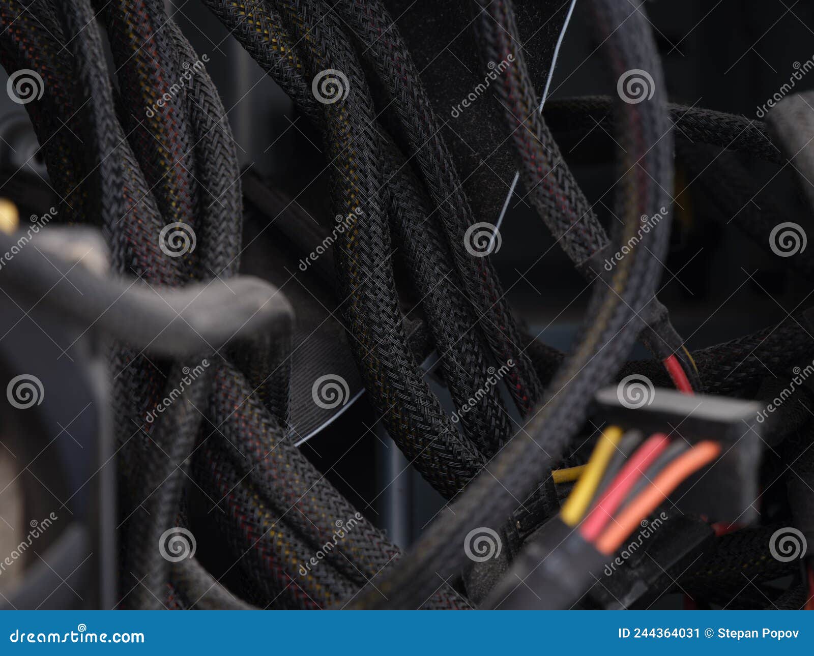 Some Dusty Power Supply Cables in a Computer Case with Poor Cable ...