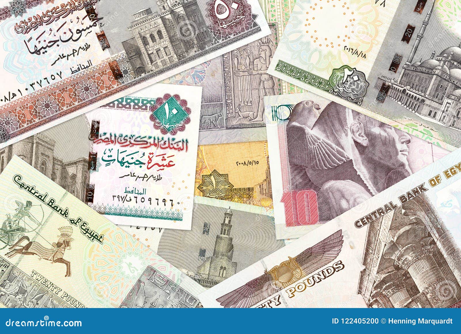 Some Egyptian Pound Bank Notes Stock Photo - Image of bank, payment ...