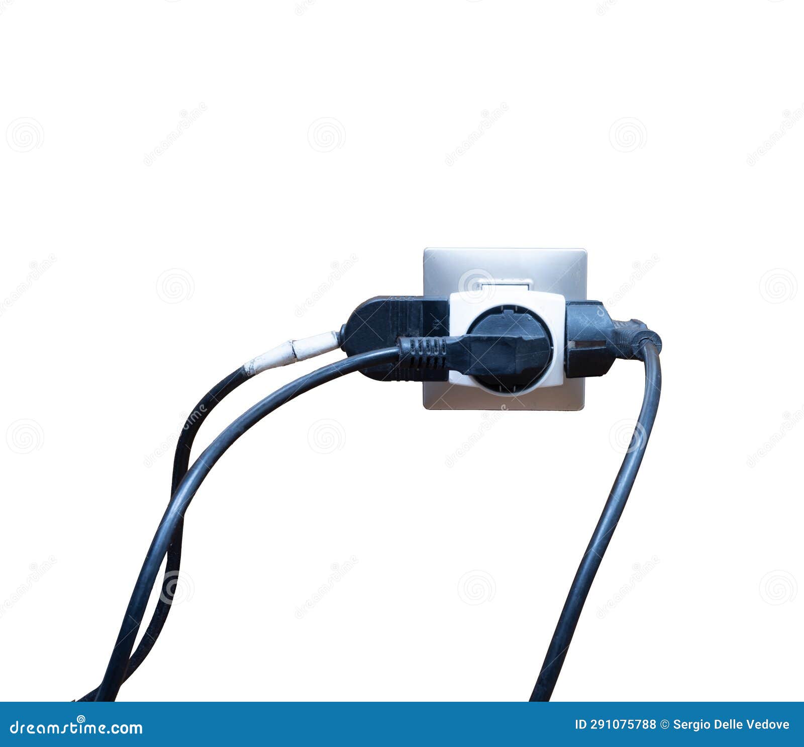 Some Electrical Cables Connected To a Socket Stock Photo - Image of ...