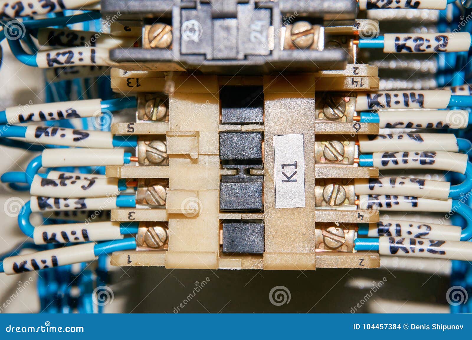 Some Electrical Relay Is Mounted On The Mounting Panel. Relays Inserted ...